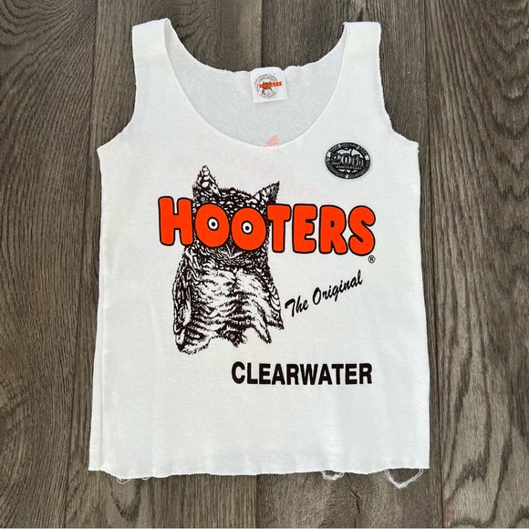 Hooters | Tops | Hooters Vintage Clearwater Waitress Tank Top 2th ...